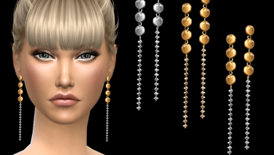 模拟人生4 NataliS_Disc drop crystals link earrings 耳环 Mod V1.0 下载- 3DM Mod站