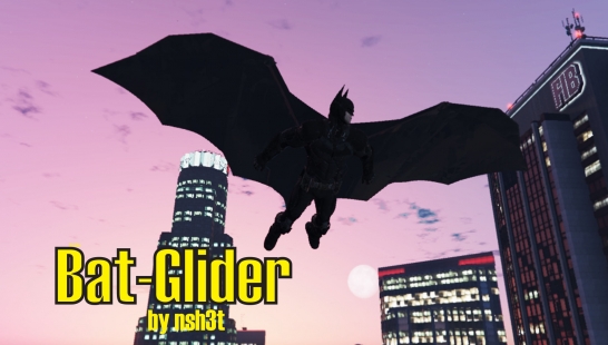 侠盗猎车手系列 Bat-Glider (Batman wing suit) Mod V1.0 下载- 3DM Mod站