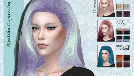 模拟人生4 tealthic Captivated Hair female Retexture 发型 Mod V1.0 下载- 3DM Mod站