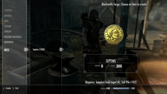 上古卷轴5：重置版 Goldsmithing Tibers（Septims）获利 Mod V1.2.6 下载- 3DM Mod站