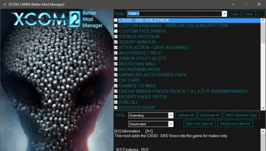 幽浮2 XCOM 2 BMM（Better Mod Manager） Mod V1.0 下载- 3DM Mod站