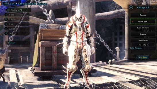 怪物猎人：世界 GX White Fatalis Bushi Sabi各部位护甲（适合男性和女性） Mod V1.0 下载- 3DM Mod站