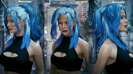 赛博朋克2077 凌乱的马尾和发髻 - 女V发型包 Mod V1.0 下载- 3DM Mod站