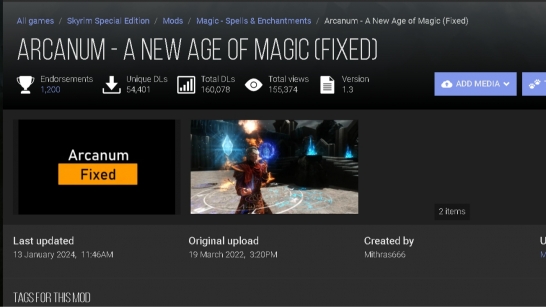 上古卷轴5：重置版 Arcanum Base Files 魔法新时代修复版简体中文 Mod V1.0 下载- 3DM Mod站