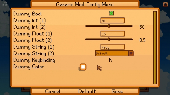 星露谷物语 GMCM (Generic Mod Config Menu) Mod V1.12.0 下载- 3DM Mod站