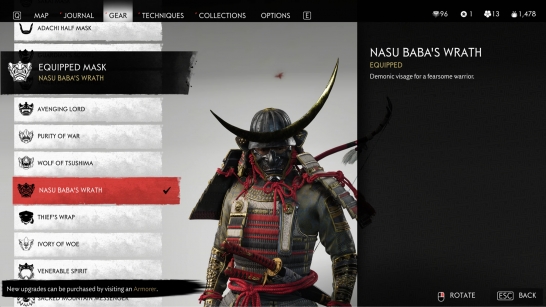 对马岛之魂 黑色Nasu Baba的愤怒面具 Mod V1.0 下载- 3DM Mod站