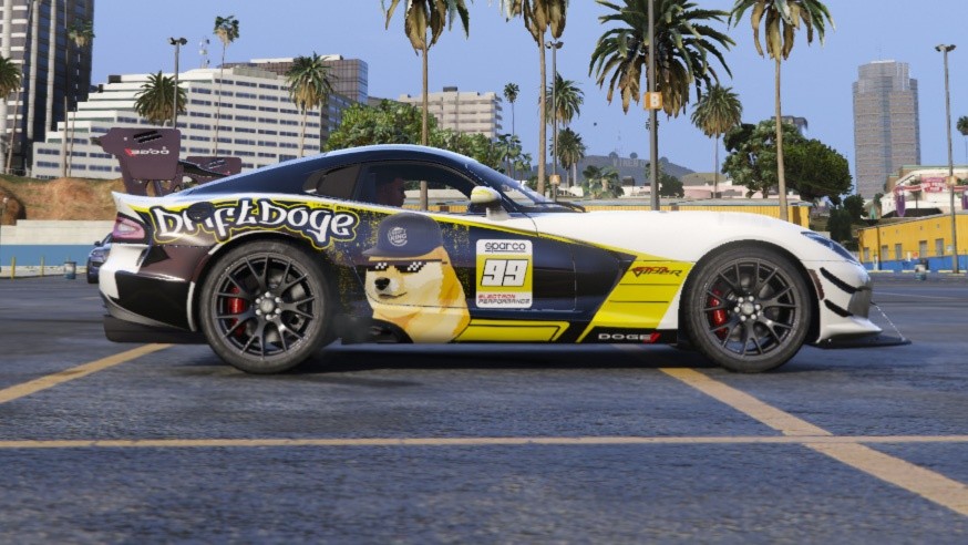 'Drift Doge' livery for Dodge Viper ACR下载_V1.0版本_侠盗猎车手系列 Mod下载-3DM MOD站
