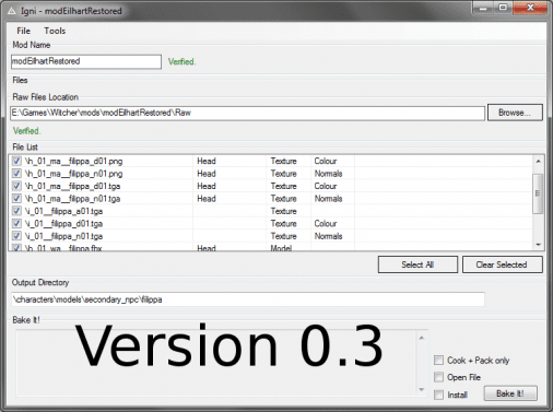 Igni - A GUI character mod cooker（一个GUI角色mod工具）下载_V0.3版本_巫师3：狂猎 Mod下载 ...