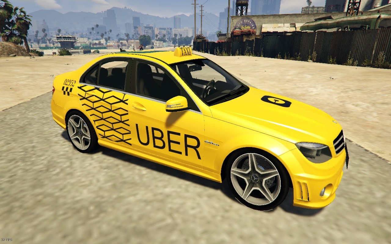 [UBER LIVERY]梅赛德斯 - 奔驰C63 AMG出租车下载_V1.0版本_侠盗猎车手系列 Mod下载-3DM MOD站