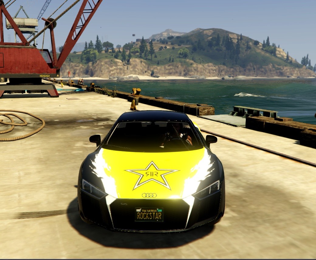 奥迪R8 - Darius Rockstar Energy Livery下载-V1.0版本-侠盗猎车手系列 Mod下载-3DM MOD站