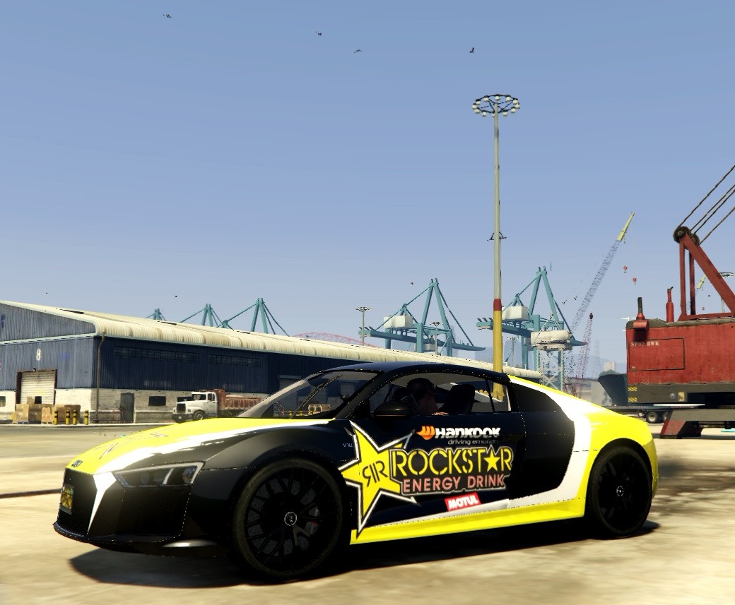 奥迪R8 - Darius Rockstar Energy Livery下载-V1.0版本-侠盗猎车手系列 Mod下载-3DM MOD站