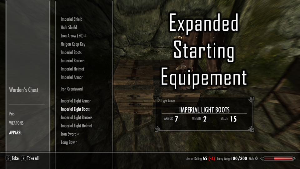 Expanded Starting Equipment/扩展初始装备汉化。下载_V1.0版本_上古卷轴5：天际 Mod下载-3DM MOD站