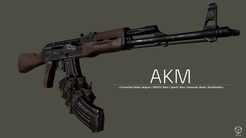 侠盗猎车手系列 侠盗猎车5 AKM-7 .62突击步枪 Mod V 下载- 3DM Mod站